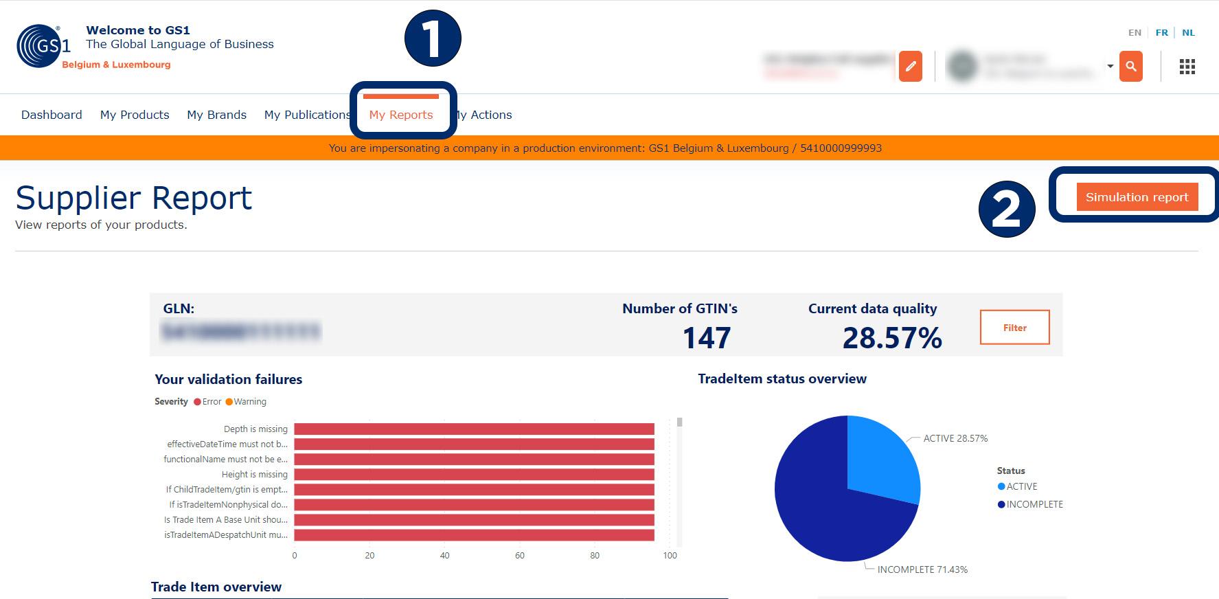 Simulation report | GS1 Belgium & Luxembourg